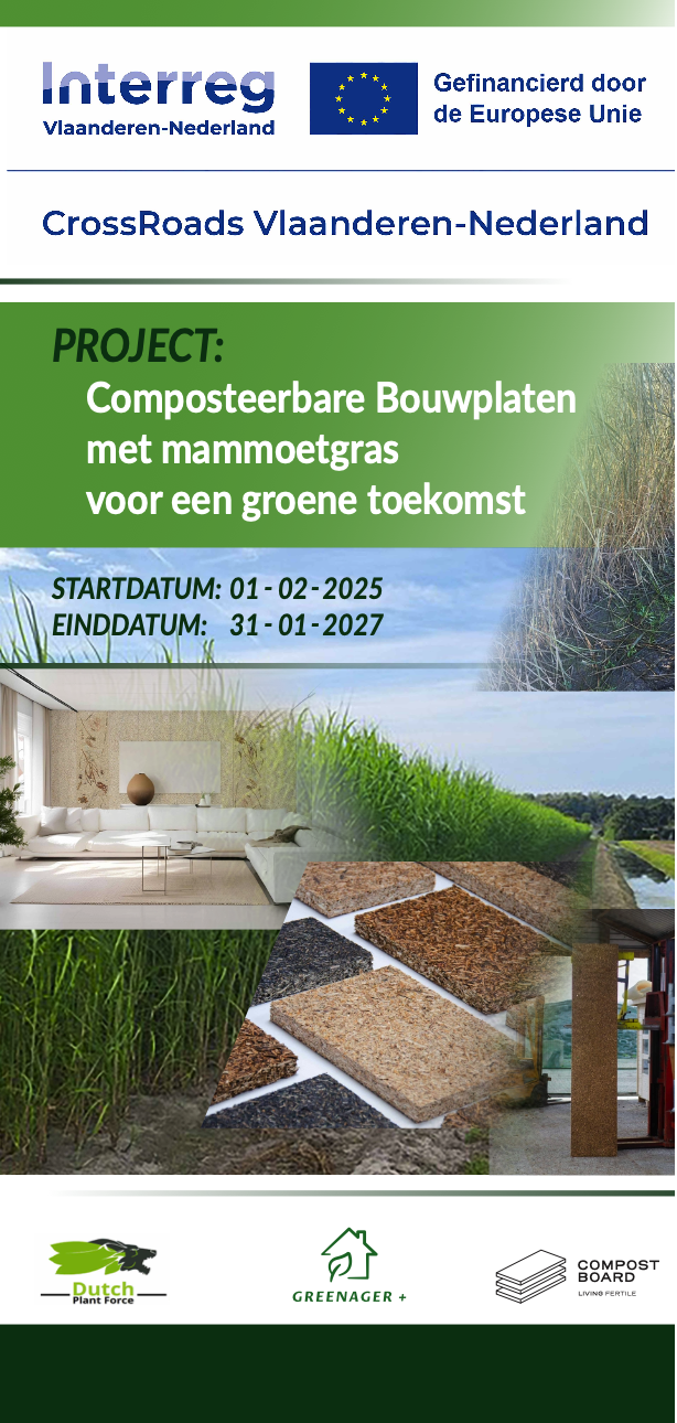 Composteerbare Bouwplaten met mammoetgras voor een groene toekomst ...